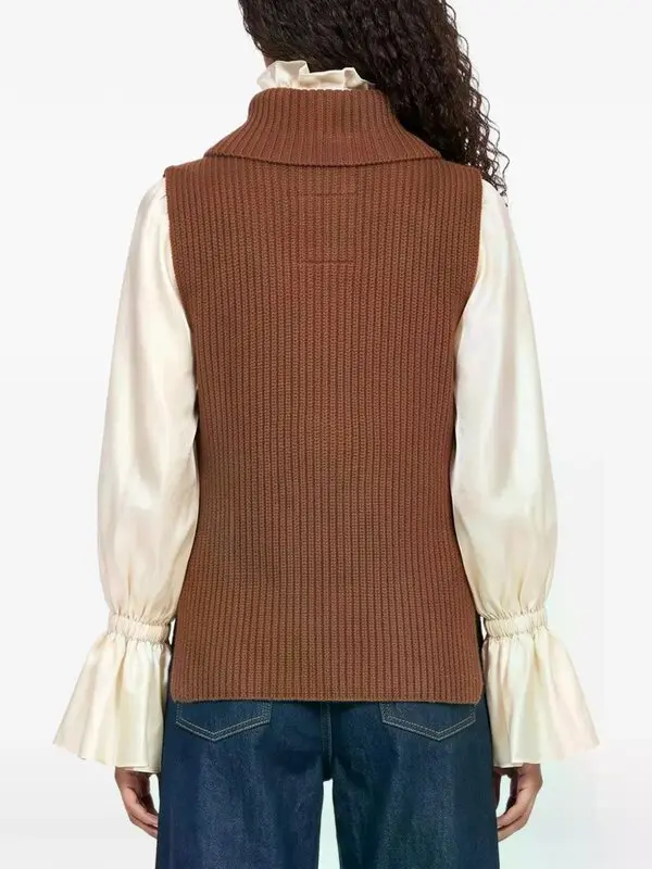 UMA WANG Ribbed-knit Sleeveless Sweater