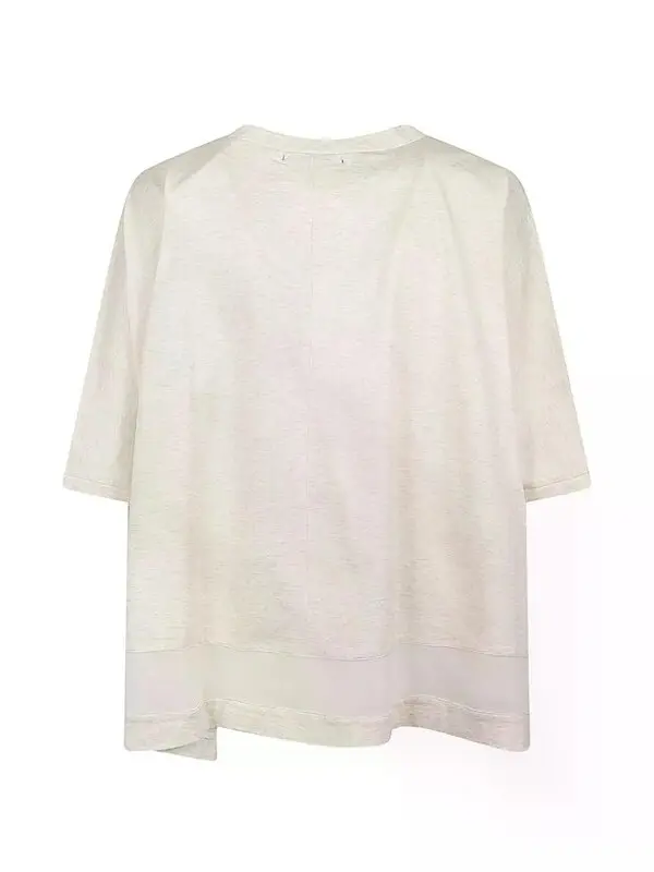 Mizuiro Ind Mesh-panel Wide-leg T-shirt - Neutrals