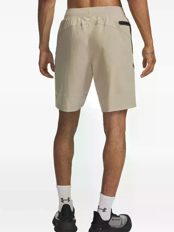 Under Armour Unstoppable Logo-print Shorts - Neutrals