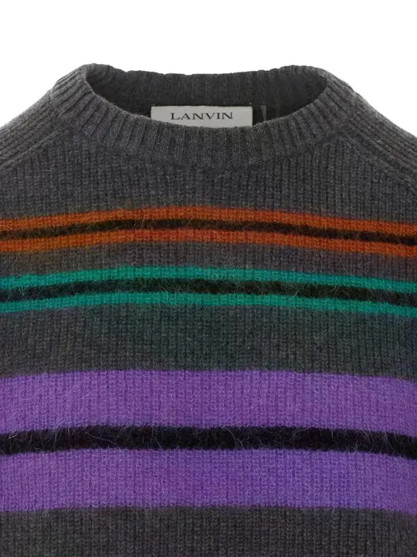 LANVIN Striped Sweater In Wool And Cashmere