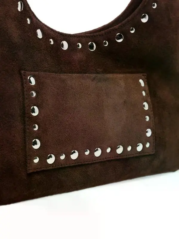 Gimaguas Franca Stud-embellished Shoulder Bag - Brown