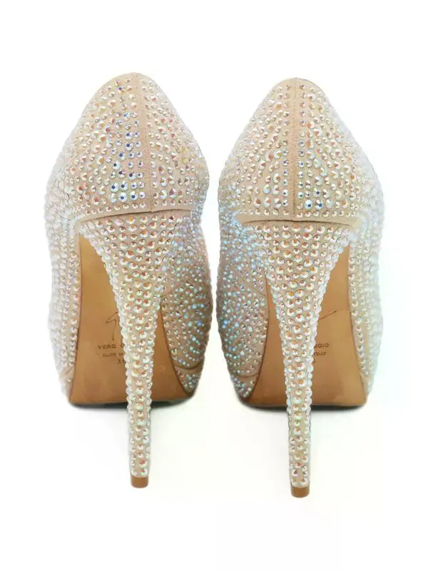 GIUSEPPE ZANOTTI Sharon Crystal-embellished Peep-toe Pumps