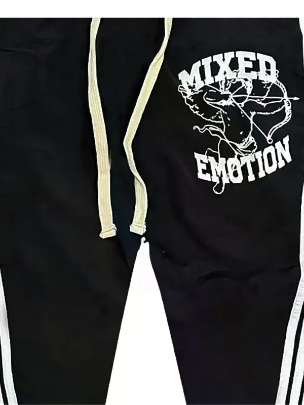 Mixed Emotion Logo-print Side-stripe Track Pants