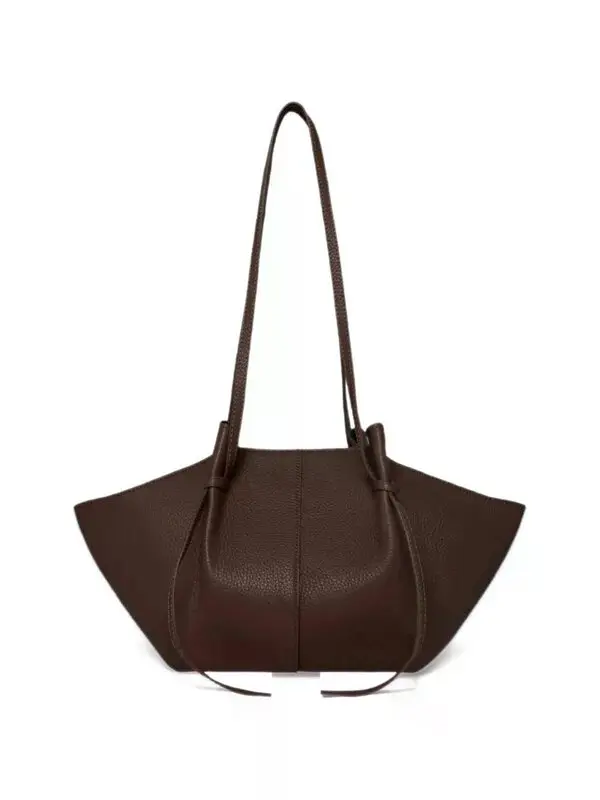 Yuzefi Medium Mochi Pebble-grained Leather Shoulder Bag - Brown