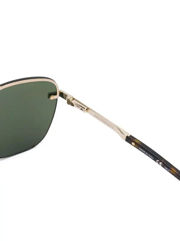 Montblanc Semi-rimless Pilot-frame Sunglasses