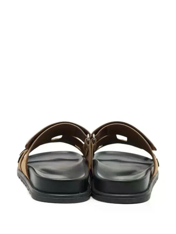 Hermès Chypre Leopard-pattern Sandals