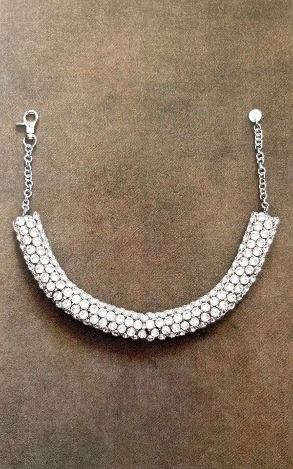 SHANNON BOND Rhodium Eclipse Necklace