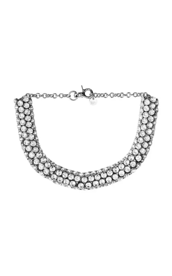 SHANNON BOND Rhodium Eclipse Necklace