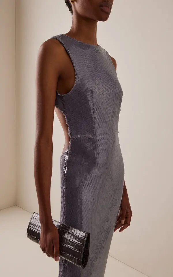 Ila Nala Open-back Sequined Maxi Dress