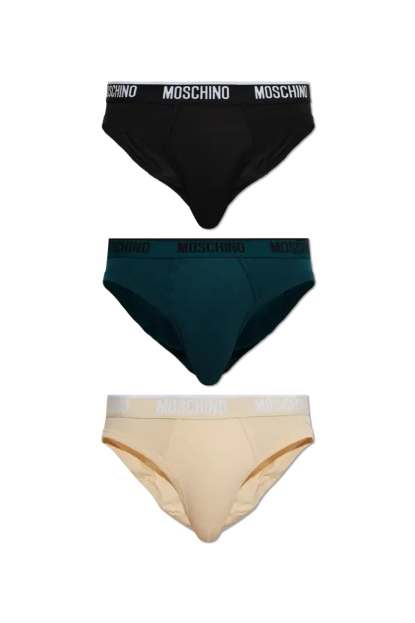 Moschino Triple Pack Logo Briefs