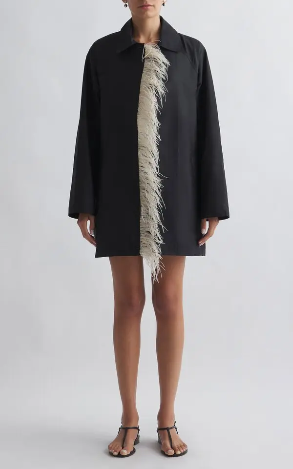 Chan Luu Techno Taffeta Short Trench