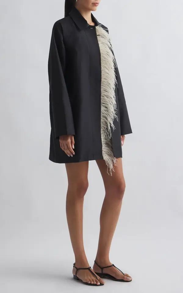 Chan Luu Techno Taffeta Short Trench