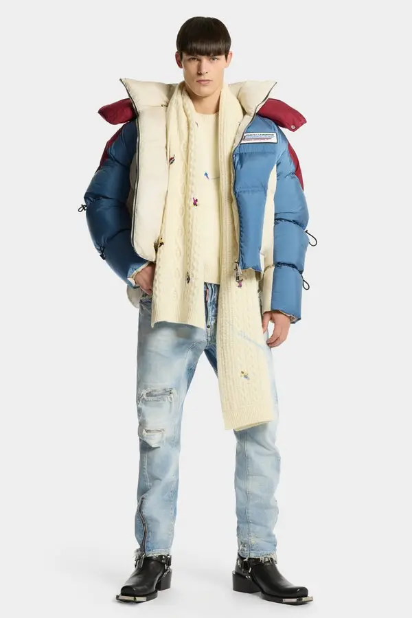 Dsquared2 Light Faded Biker Zips Jeans
