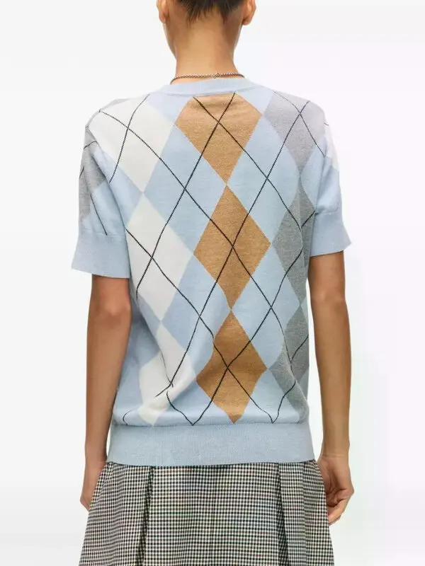 Karl Lagerfeld Ikon Argyle-intarsia Sweater