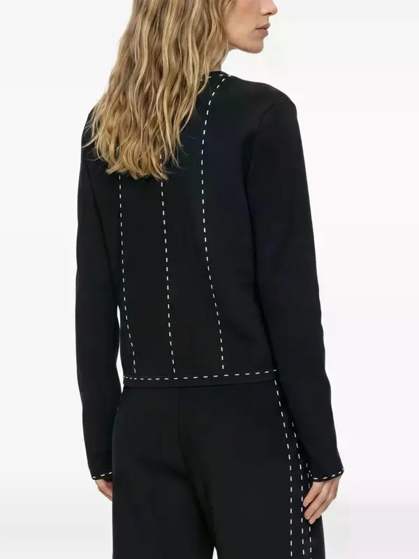 Karl Lagerfeld Contrast-stitch Cardigan