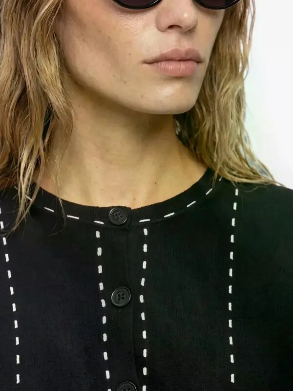 Karl Lagerfeld Contrast-stitch Cardigan