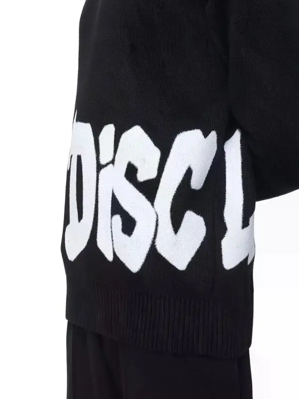 DISCLAIMER Logo-intarsia Cotton Sweater