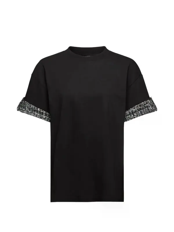 Karl Lagerfeld Bouclé-sleeve T-shirt