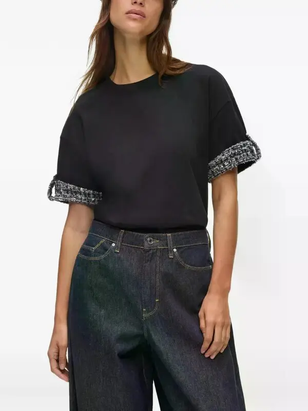 Karl Lagerfeld Bouclé-sleeve T-shirt