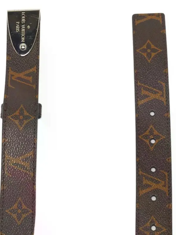 LOUIS VUITTON 2010 Monogram Logo-plaque Belt