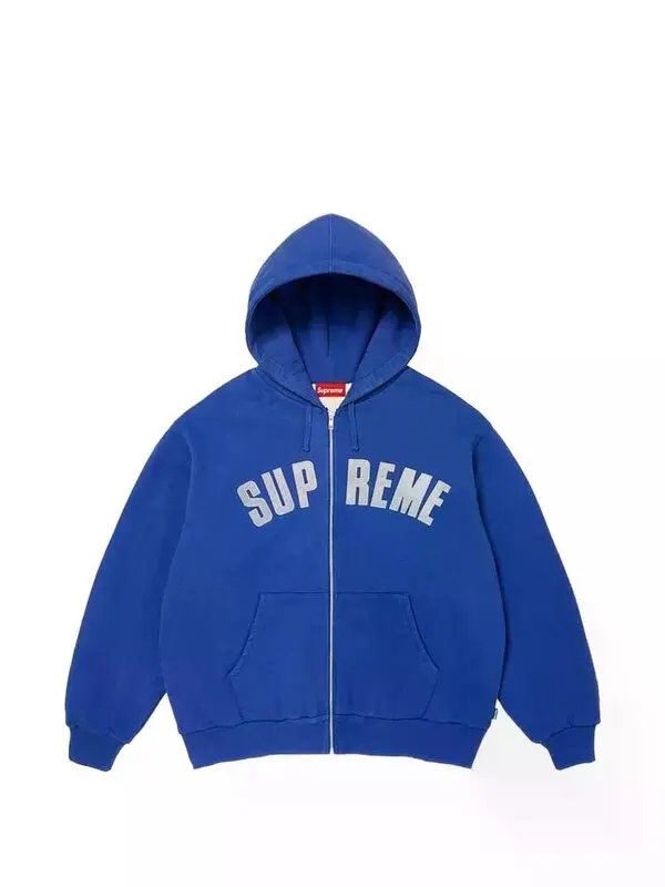Supreme Arc Logo-patch Zip-up Hoodie
