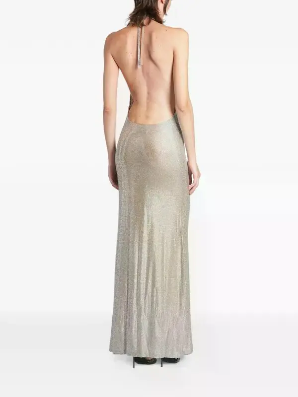 Giuseppe Di Morabito Crystal-embellished Halterneck Maxi Dress