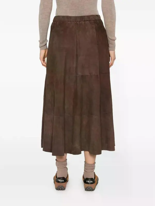 Antonelli Firenze Panelled Suede Maxi Skirt
