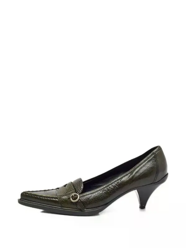 Miu Miu Pointed-toe Loafer Pumps - Green