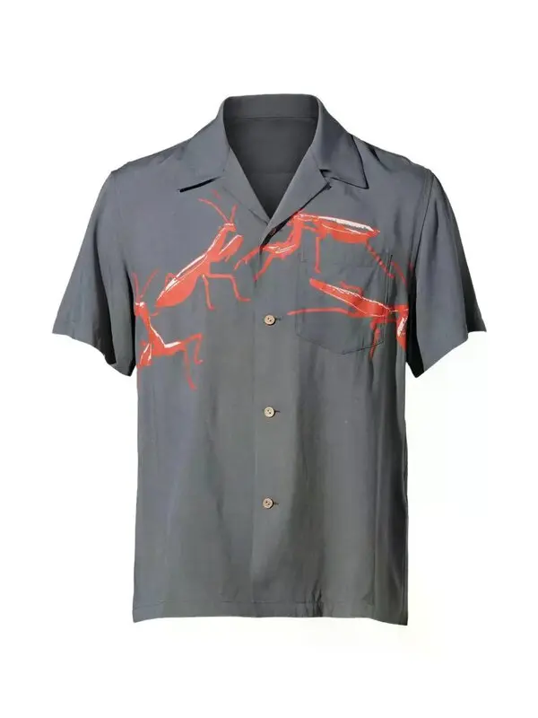 JW Anderson Mantis-print Camp-collar Shirt