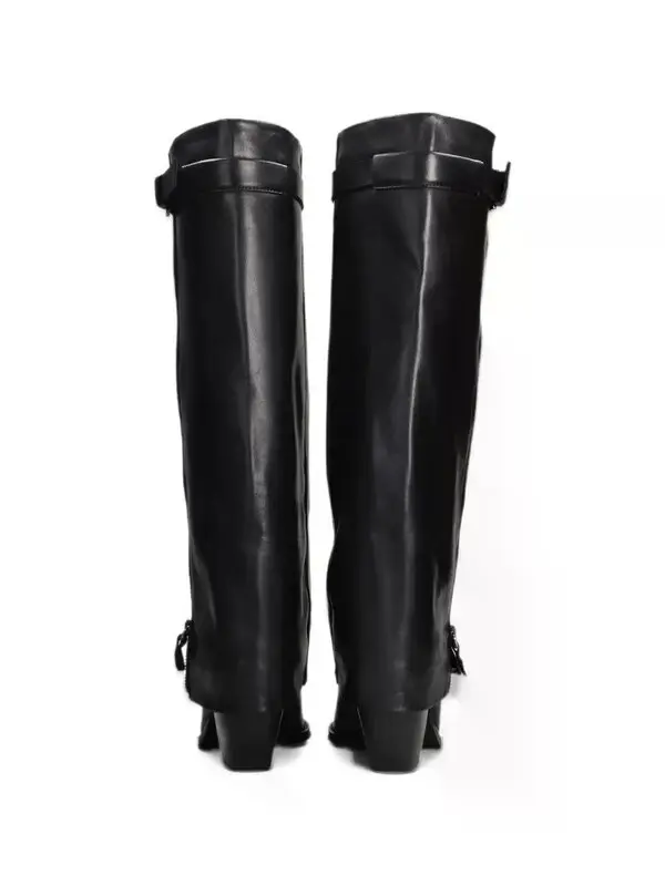 JULIE DEE Buckled Fold-over Boots