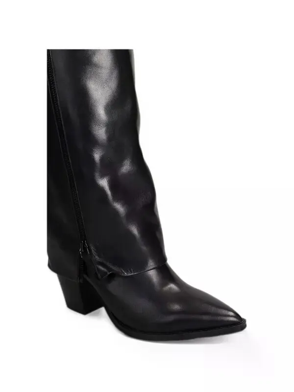 JULIE DEE Buckled Fold-over Boots