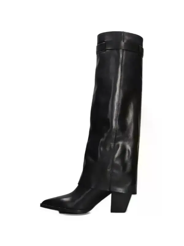 JULIE DEE Buckled Fold-over Boots