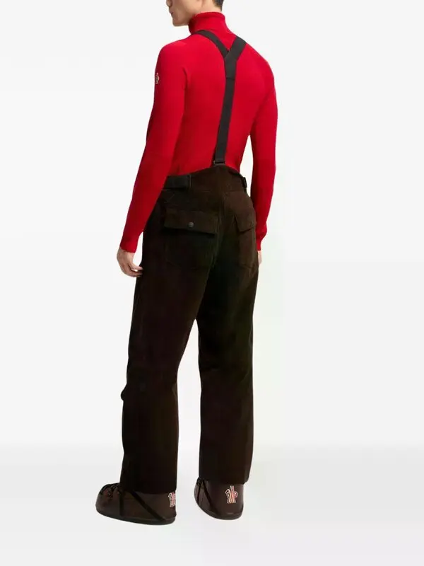 Moncler Corduroy Braces Ski Pants