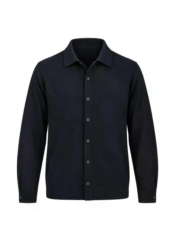 ROBERTO COLLINA Merino-wool Button-up Cardigan - Blue