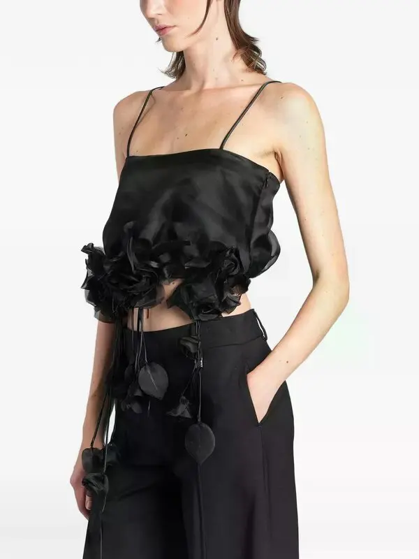 Giuseppe Di Morabito Floral-appliqué Cropped Top