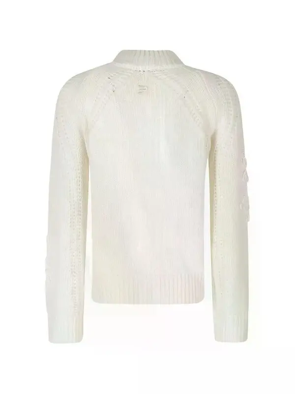 ERMANNO FIRENZE Embroidered Raglan-sleeve Sweater