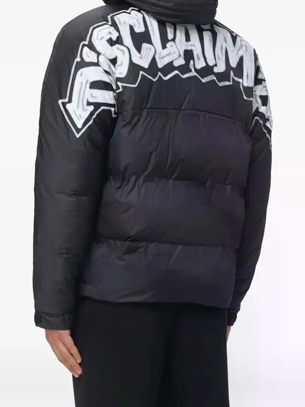 DISCLAIMER Graffiti-print Puffer Jacket