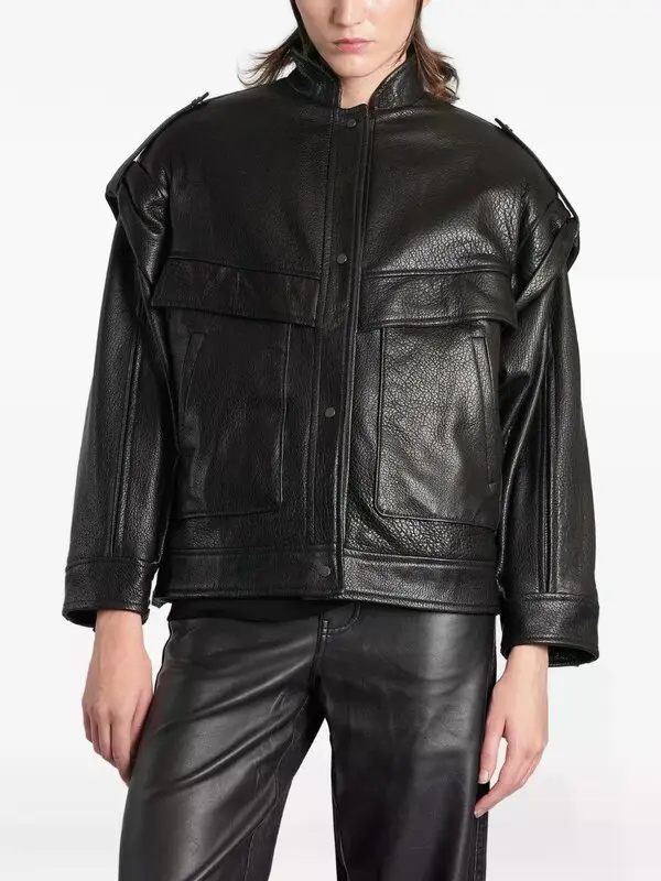 SALVATORE SANTORO Hooded Leather Jacket