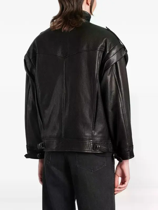 SALVATORE SANTORO Hooded Leather Jacket
