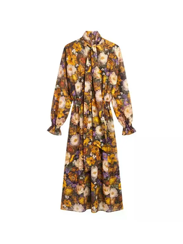 Adam Lippes Seraphina Floral-print Silk Maxi Dress