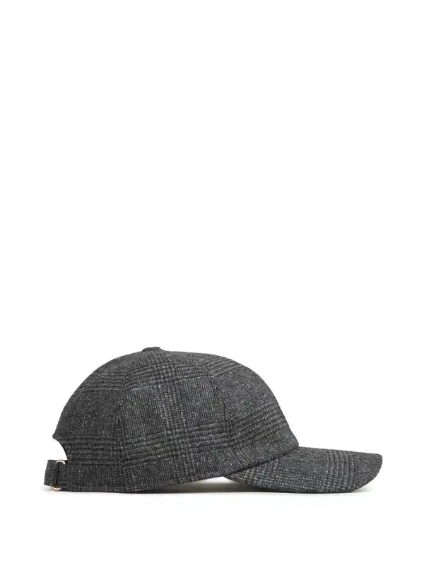 Borsalino Hiker Checked Baseball Cap