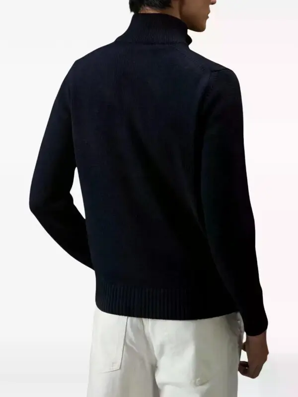 KANGRA Button-fastening Zip-up Wool Sweater