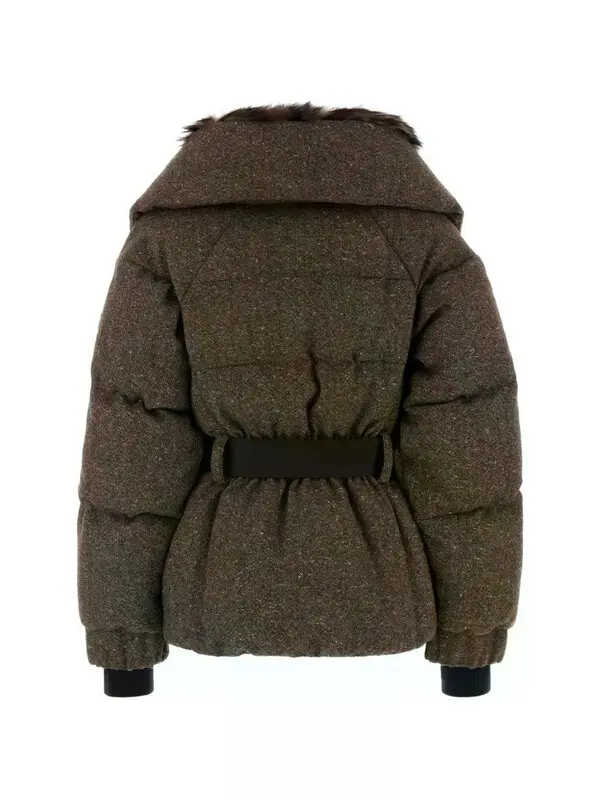 Moncler Gelise Belted Wool Down Jacket
