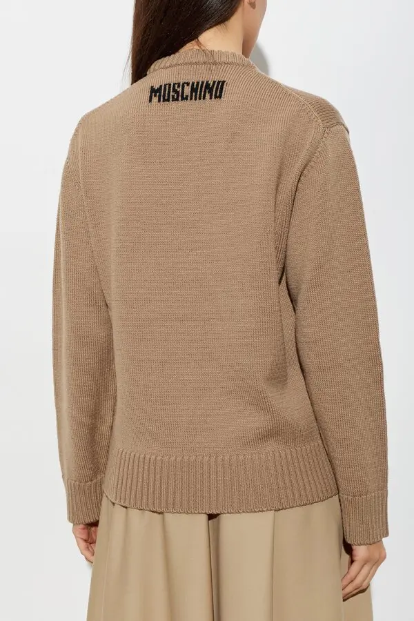 Moschino Wool Sweater With Embroidery
