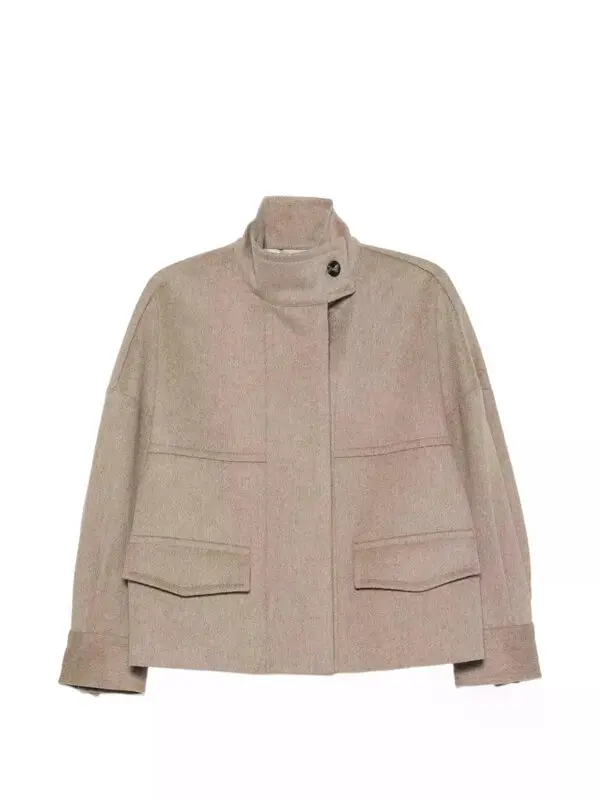 Alberto Biani High-neck Flap-pocket Jacket