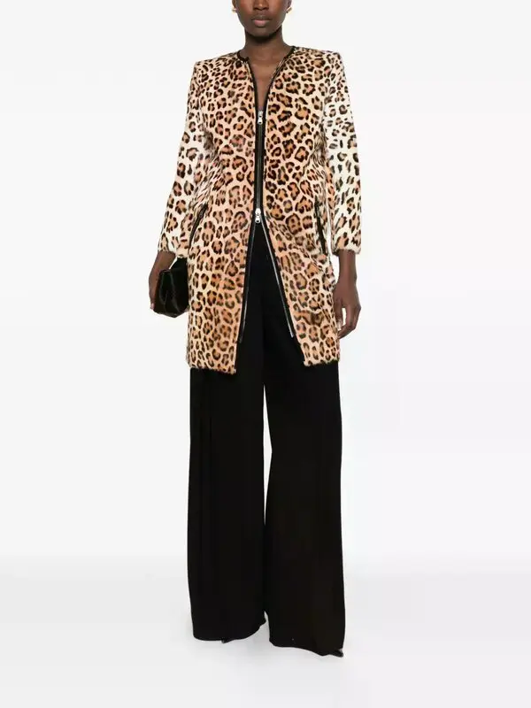 Emilio Pucci Leopard-print Zip-up Coat