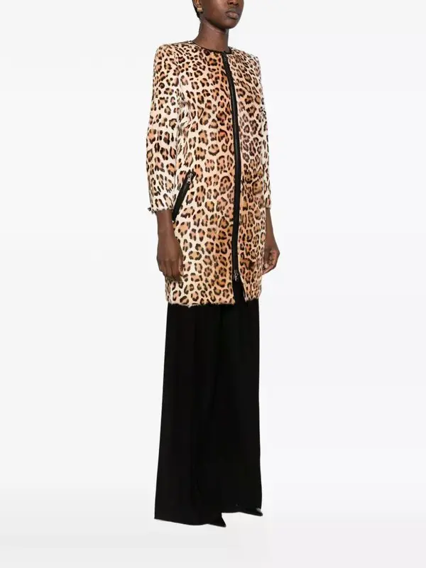Emilio Pucci Leopard-print Zip-up Coat