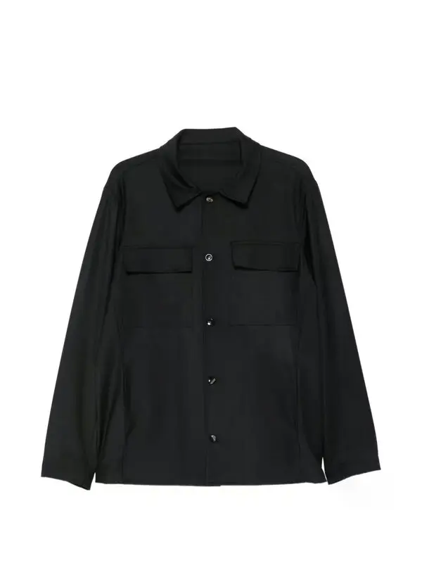 ERALDO Button-fastening Chest-pocket Jacket - Black