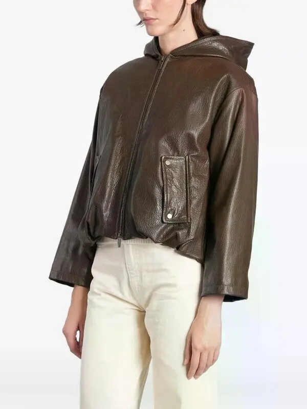 SALVATORE SANTORO Hooded Leather Jacket