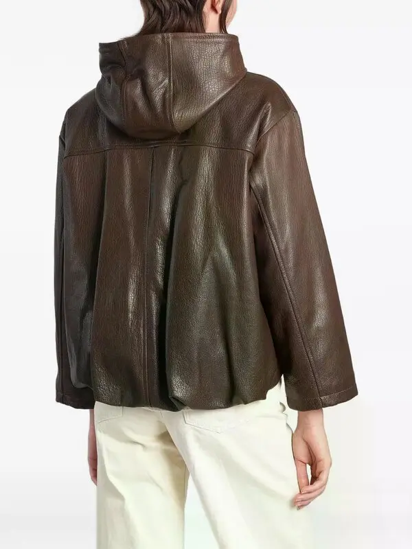 SALVATORE SANTORO Hooded Leather Jacket